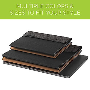 Rocketbook Smart Notebook Folio Cover - 100% Recyclable, Biodegradable Cover with Pen Holder, Magnetic Clasp & Inner Storage - Dark Matter Black, Executive Size (6" x 8.8")
