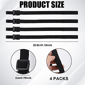 PEUTIER 4 PCS Wheelie Trash Bin Can Lid Lock for Animals, Adjustable Trash Can Bands Dustbin Lock Garbage Can Lid Lock Straps for Animals Outdoor Squirrels Dogs Bears Raccoons