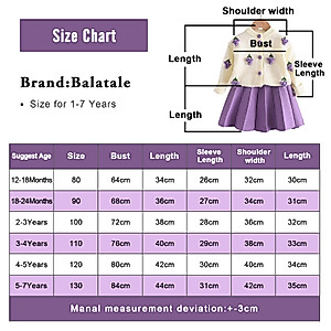 Balatale Toddler Girls Fall Outfits Buttons Sweater Tops Mini Skirt Set 2Pcs Long Sleeve Autumn Winter Clothes Set Purple 12-18Mth