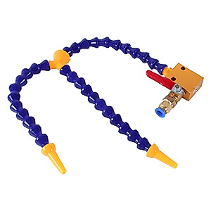 Fafeicy Mist Cooling Spray System Bidirection Tube + Valve Engraving Machine Cooling Sprayer for 8mm Air Pipe CNC Lathe