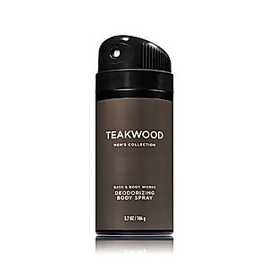 Bath & Body Works - Teakwood - Deodorizing Body Spray and 2 in 1 Hair and Body Wash - Gift Set