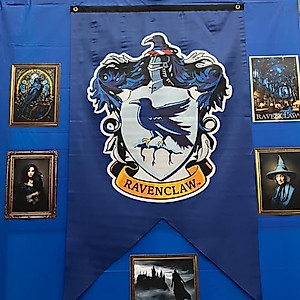 Harry Gift Potter Wall Banner 50" x 30" Birthday Party Supplies Backdrop Flags Boys Girls Birthday Decoration Wizard School Birthday Decoration 5 Piece Set