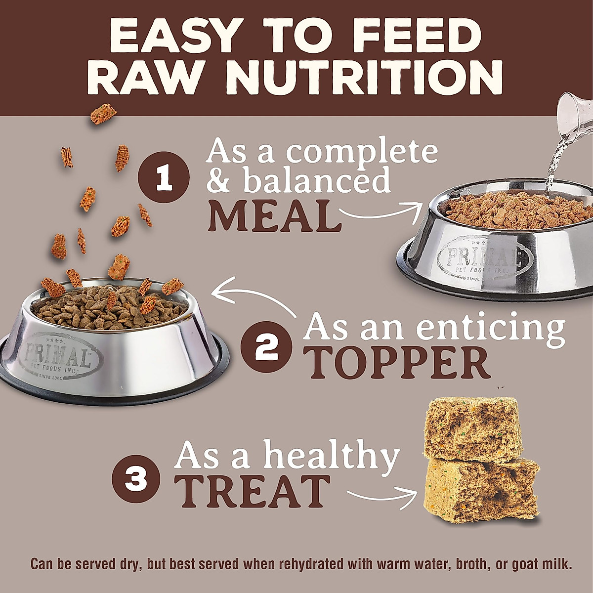 Primal Freeze Dried Dog Bundle, Venison Food Nuggets 14oz, Chicken Liver Treats 1.5oz, Pork Liver Treats 1.5oz, Grain Free, High Protein, High Protein with Probiotics