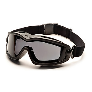 Pyramex Safety Products GB6420SDT V2G Plus Safety Glasses, Gray Anti-Fog Dual Lens with Black Strap, Gray
