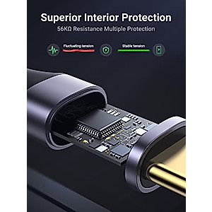 UGREEN USB C Cable 3.0 Fast Charging, 5Gbps Fast Data Transfer USB A to USB C Cable, Nylon Braided Type C Charger Compatible with Galaxy S10/S10+, LG V60/V50/G8, iPad Mini 6, PS5, Switch etc. 3.3FT