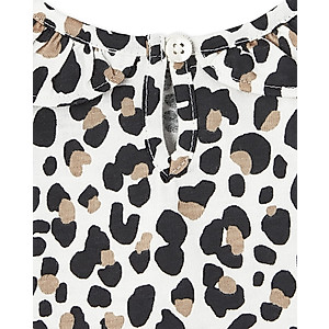 The Children's Place Baby Girls Sleeveless Playwear Sets 4-Pack, Leopard Black, 12-18 Months