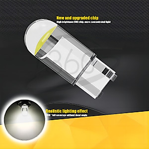 Crynod 30 PCS Car 194 LED Bulb, 6000K Super Bright 168 2825 W5W T10 Wedge-shaped LED, License Plate Light Map Light, Universal for Most Cars Lighting Parts (White)