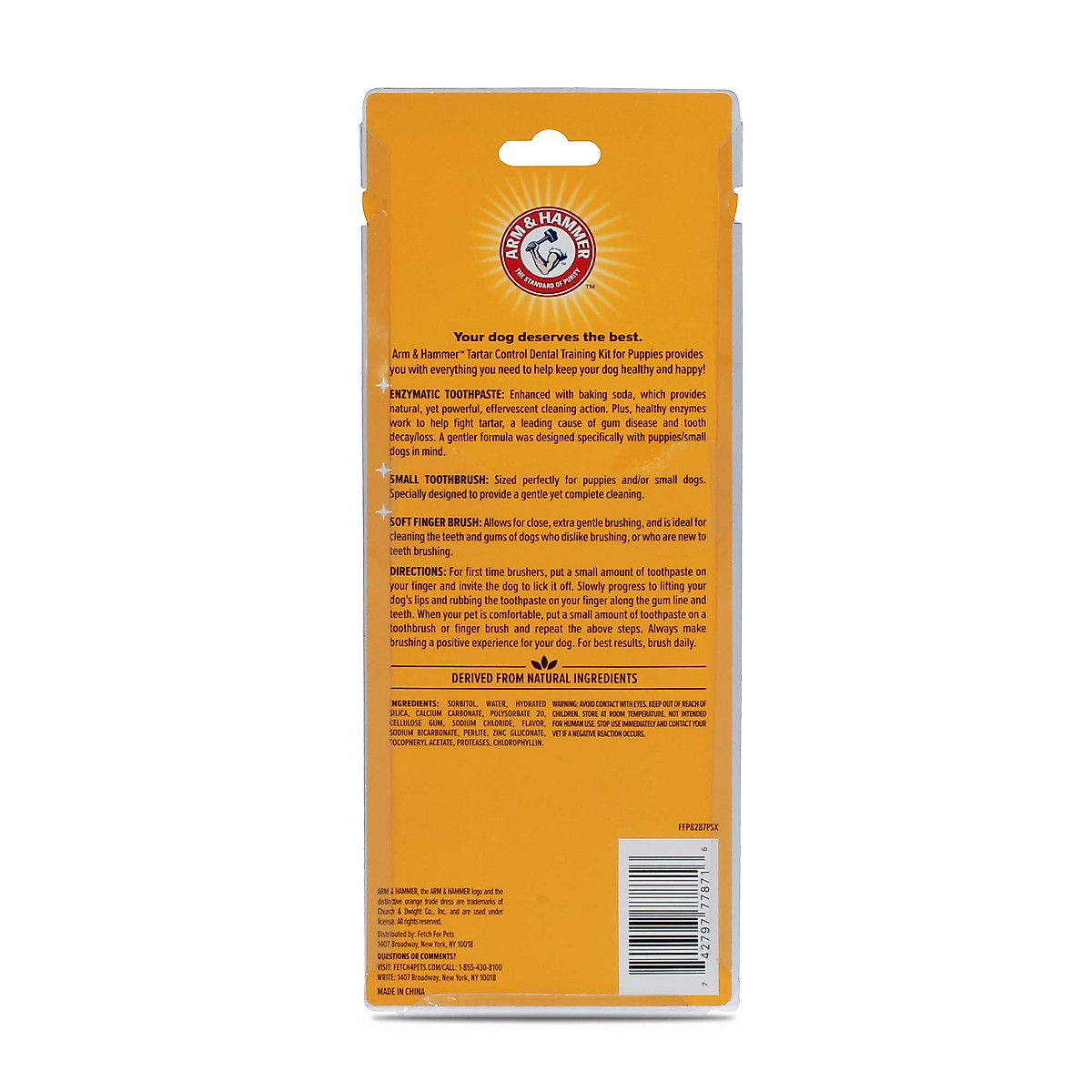 Arm & Hammer for Pets Tartar Control Dental Training Kit for Puppies | Dog Toothbrush, Toothpaste, & Fingerbrush, Total Kit for Ideal Puppy Dental Health | Yummy Vanilla Ginger Flavor