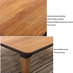TALSAK Round Folding Tea Coffee Table, Japanese-Style Low Table, Dining Table, Study Table, Small Desk, for Tatami Sitting On The Floor Bedroom Bay Window Tea Room (Size : 60x30cm)