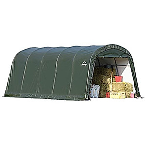 ShelterLogic Replacement Cover Only No Frame -12x20x8 Round Green 9oz 2A1114 211114 for Model 71342 (9oz PE Green)