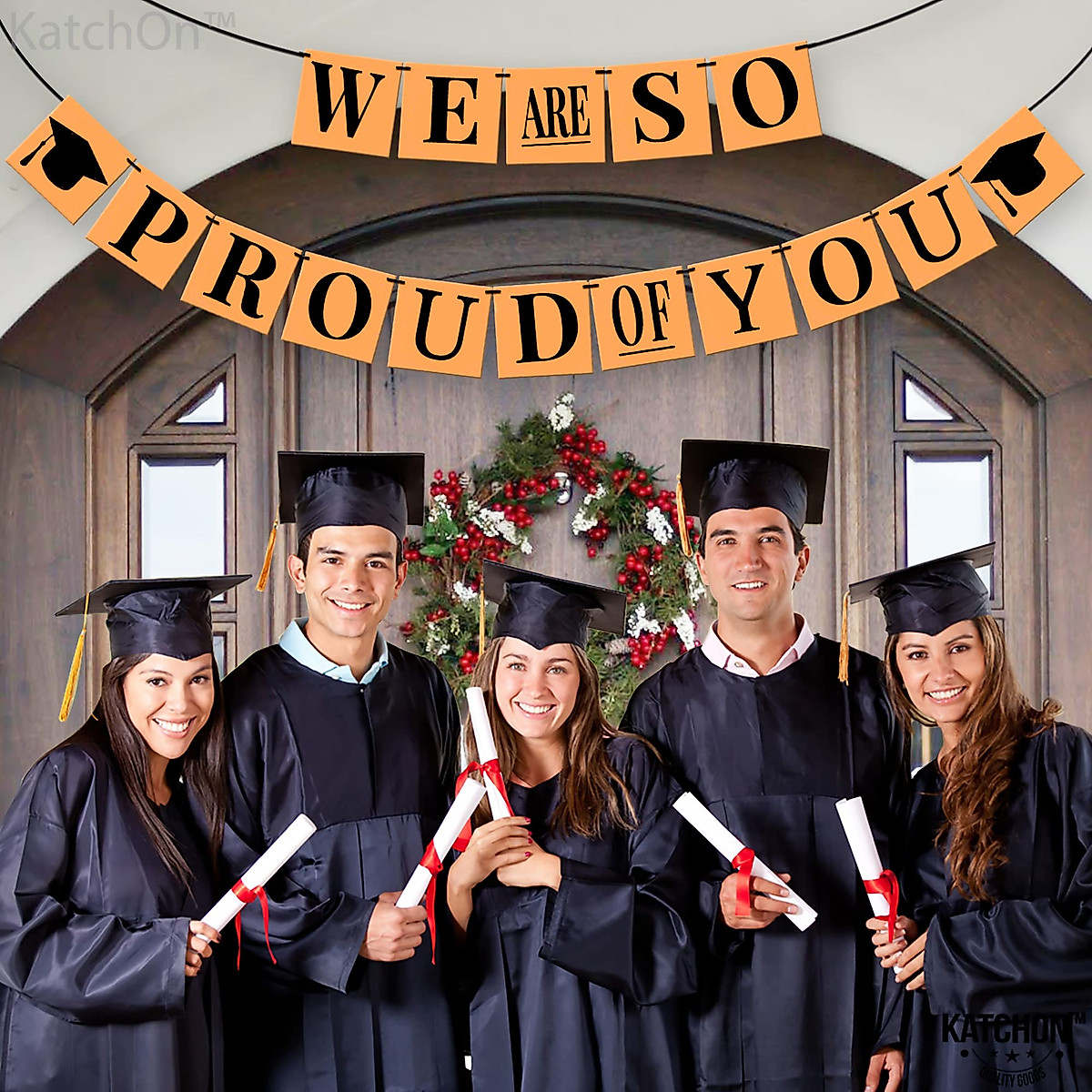 We Are So Proud of You Balloons - 16 Inch, Graduation Balloons | Black We Are So Proud of You Banner | Graduation Banner for Black Graduation Decorations,Army Party | Graduation Party Decorations 2023
