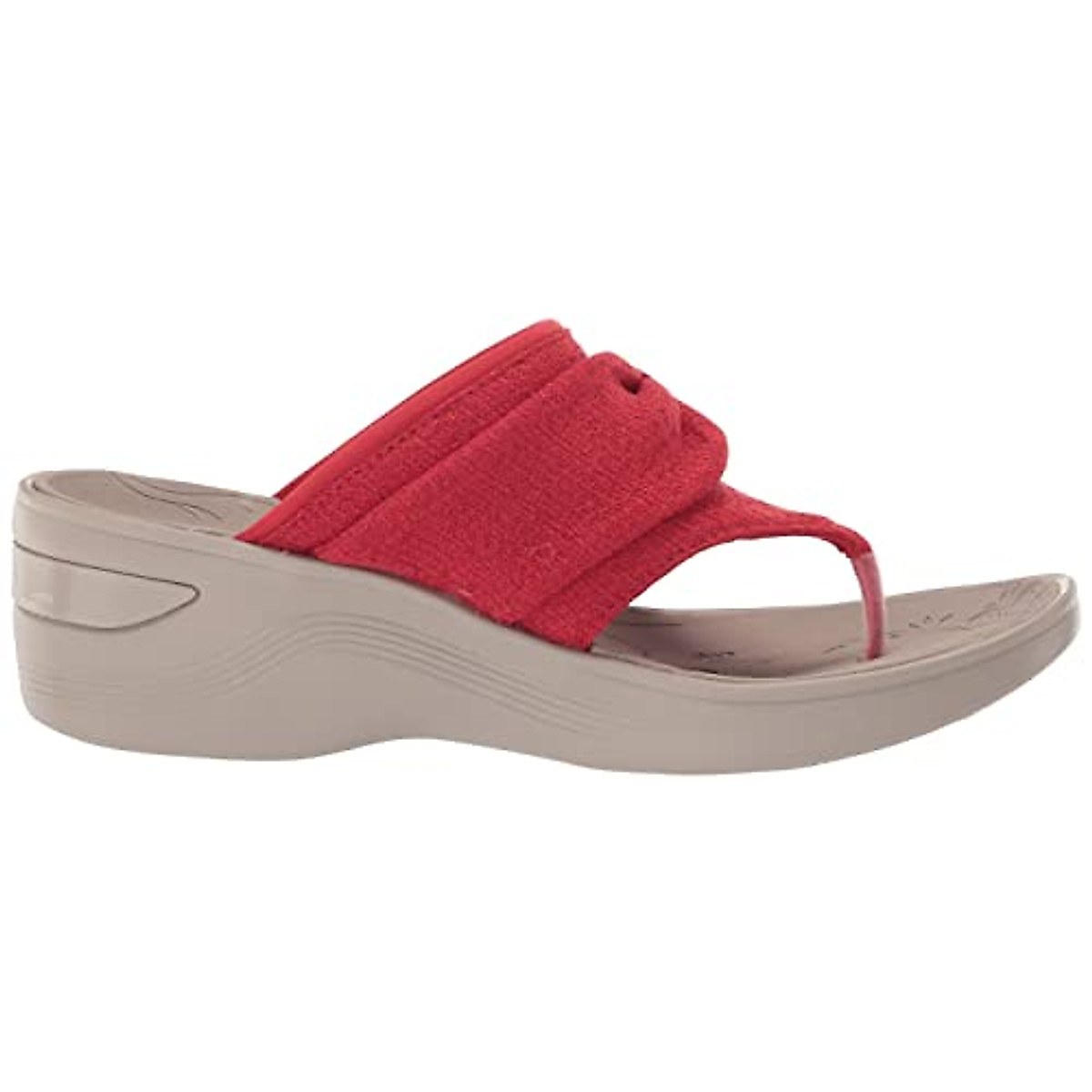 BZees Women's Dancing Queen Wedge Sandal, True Red Open Knit, 9.5