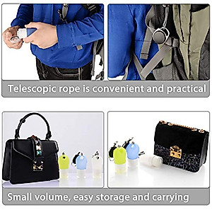 Linkidea Portable Silicone Travel Bottles Set, Empty Hand Soap Bottles Refillable Container for Toiletries, Shampoo, Liquid, Cosmetic Bottles (1.3 oz, Pack of 3)