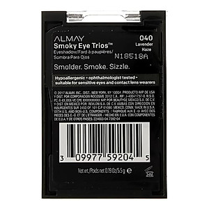 Almay Eyeshadow Palette, Longlasting Eye Makeup, Smoky Eye Trio, Hypoallergenic, 040 Lavender Haze, 0.08 Oz