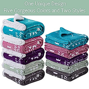 FILO ESTILO Sister Blankets from Sister Birthday Gifts from Sister, from Big, Little, Twin or Older Sister, Love You Sister Sentimental Gift for Sister from Sister 60x50 Inches (Sage Green, Sherpa)