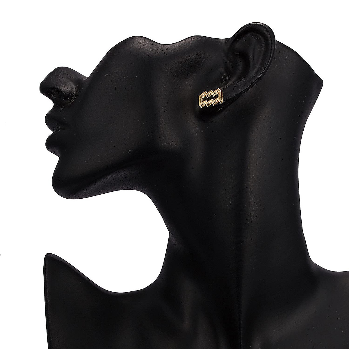 18K Gold Plated Zodiac Stud Earrings 12 Constellation Astrology Card Packaging Horoscope 18K Gold Plated Little Ear Stud for Women Birthday Anniversary Friendship Exquisite Jewelry Gift-Taurus