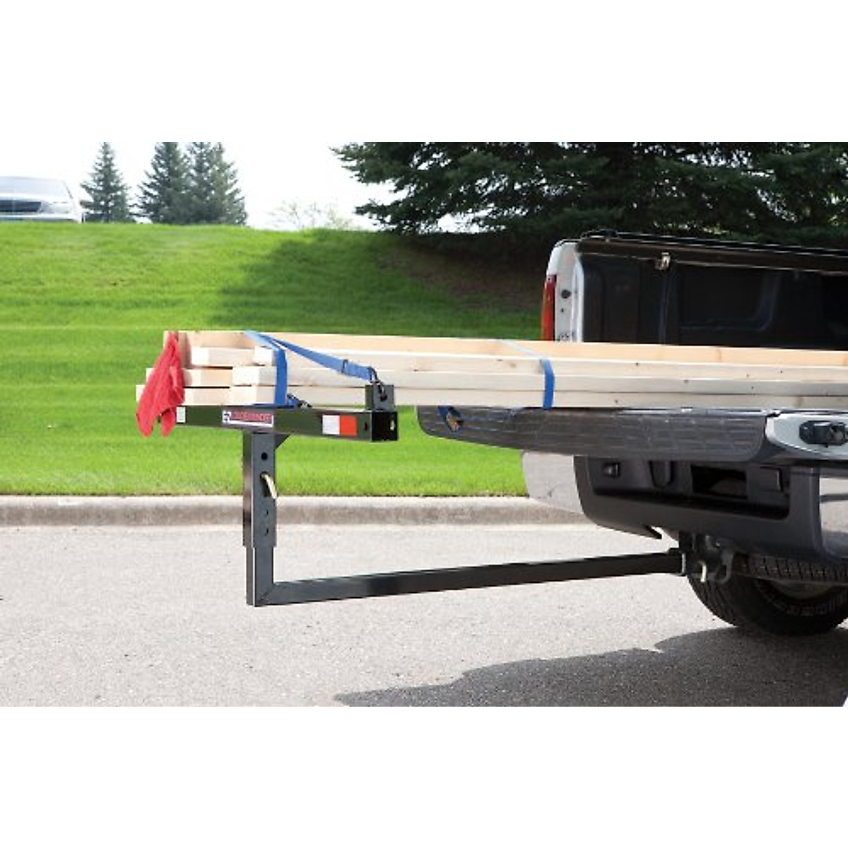Tricam SLE-1/SKLE-350 2 in 1 E-Z Hitch Mounted Load Extender, 350-Pound Capacity, Black Finish