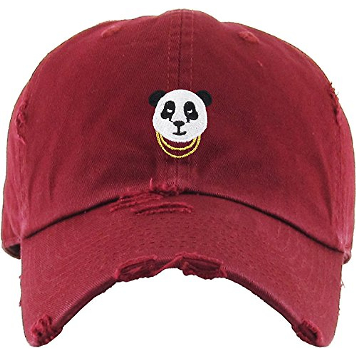 KBSV-056 BUR Panda Dad Hat Baseball Cap Polo Style Unconstructed Adjustable Vintage