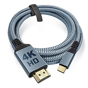 Ocupwei for USBC to Hdmi Cable, 4K Type C to Hdmi Adapter, 6ft Thunderbolt 4/3 USB-C Cord to TV,Compatible with MacBook Pro/Air, iMac, iPad Pro, Galaxy S20 S10, Surface, Dell, HP