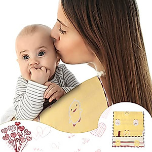 Newwiee 6 Pieces Muslin Baby Burp Cloths Infant Spit Up Thicken Burping Rags 6-Layer Absorbent Washcloths Soft Towel for Newborn Teething, 20 x 10 Inch (Fresh Color,Simple Style), SE-Newwiee-464907