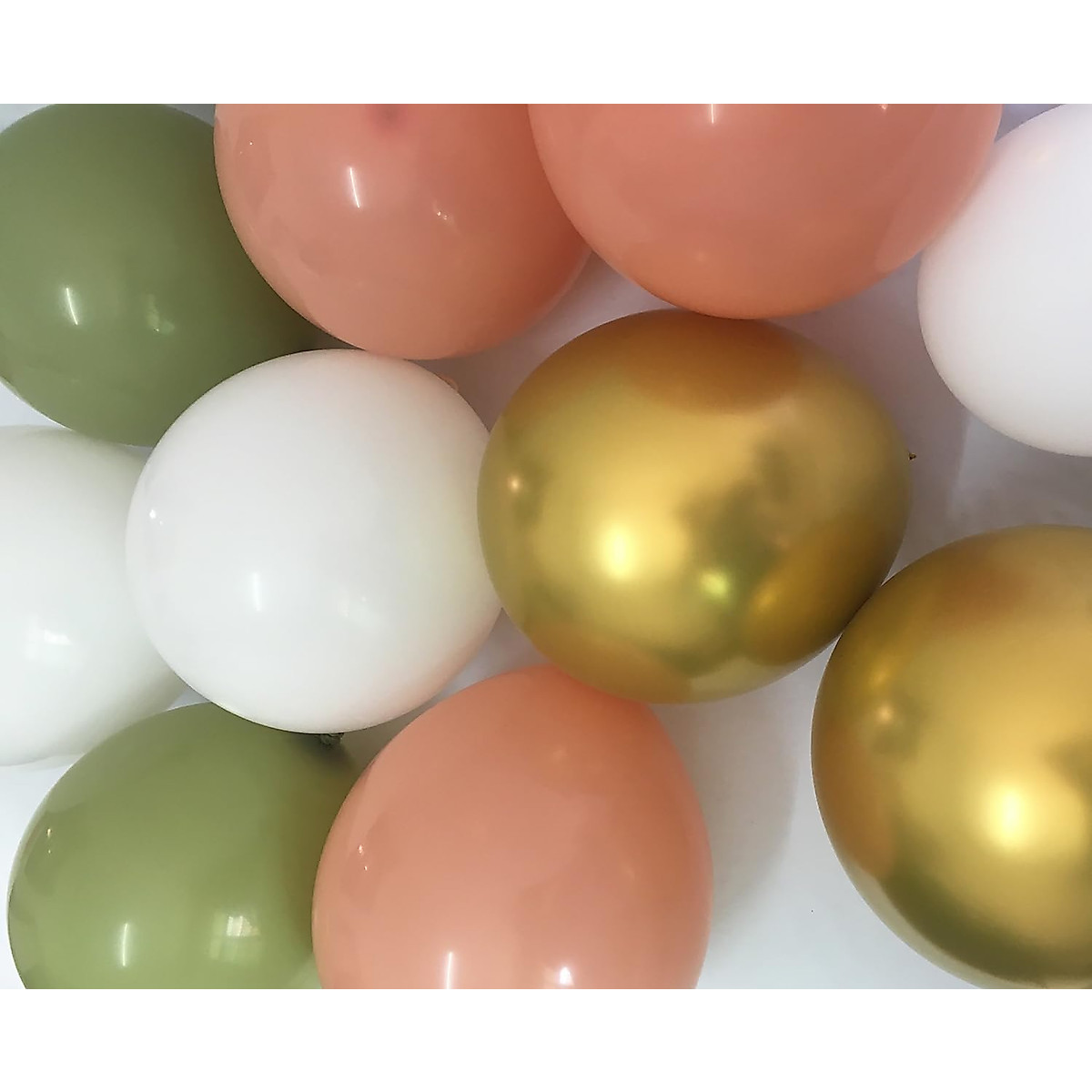 Bridal Shower Decorations Sage Green - Peach Olive Green Boho Bachelorette Party Decorations with Balloons Tissue Paper Flower Pompoms and Tassel Garland (Sage green + Peach)