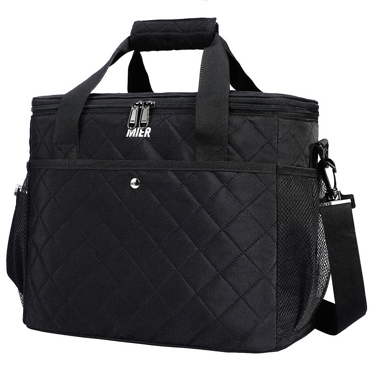 MIER 18L Large Soft Cooler Insulated Picnic Bag for Grocery, Camping, Car, Black