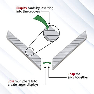 2-Pack Christmas Card Display & Organizer for Table Shelf Desk Mantel | Holds 60 Cards | Holder for Greeting Cards Birthday Cards Postcards & More! | Crystal Clear Solid Acrylic | Unique Teacher Gift