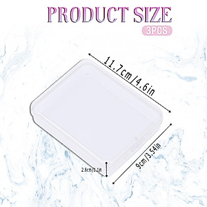 3 pieces Portable Travel Cotton Pad Holder,Bathroom Vanity Countertop Storage Organizer,Cotton Ball Holder Dispenser,Cosmetic Sponge Storage Box for Cotton Rounds, Swabs, Floss(3 x Transparent)