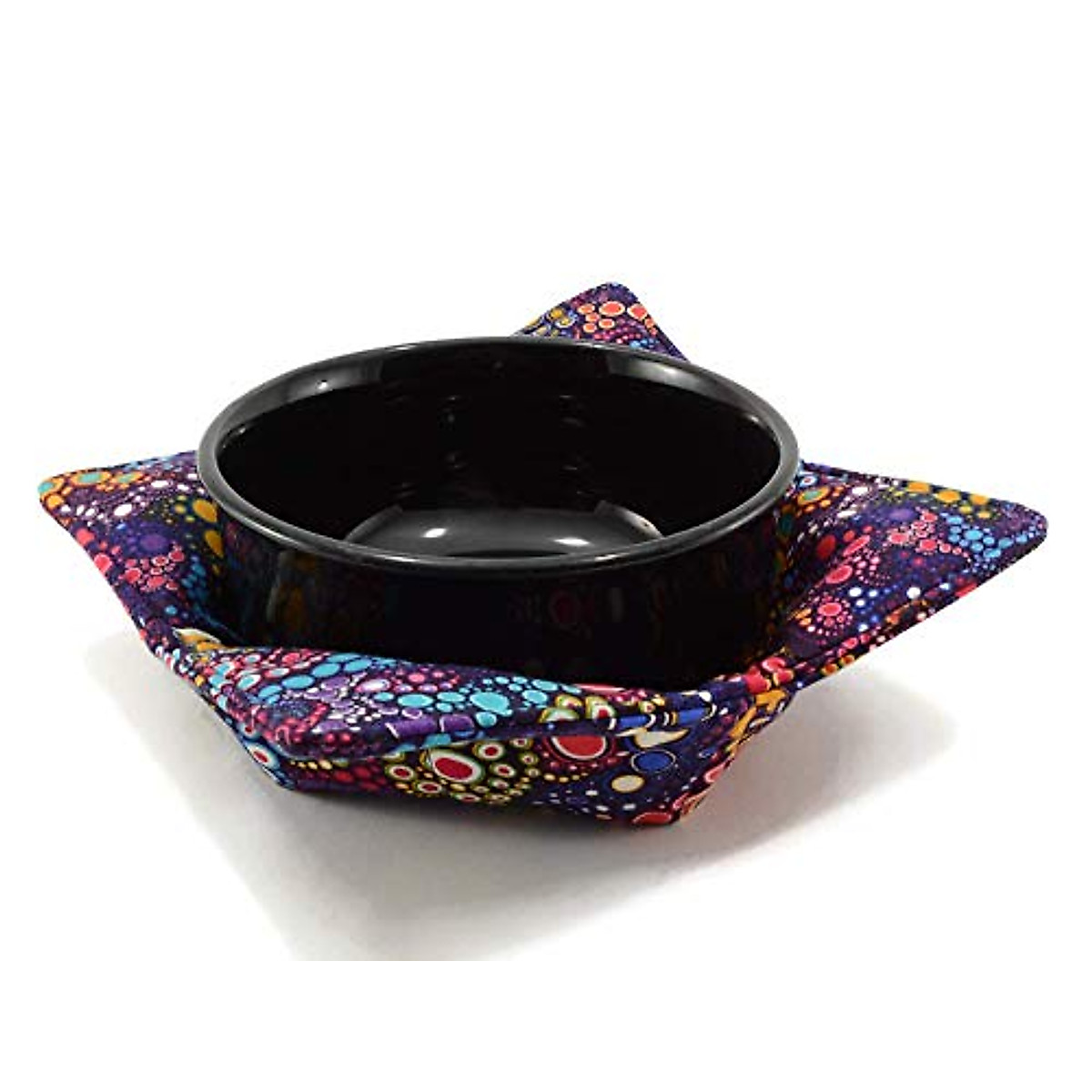 Purple Microwave Bowl Holder - Colorful Cotton Bowl Cozy