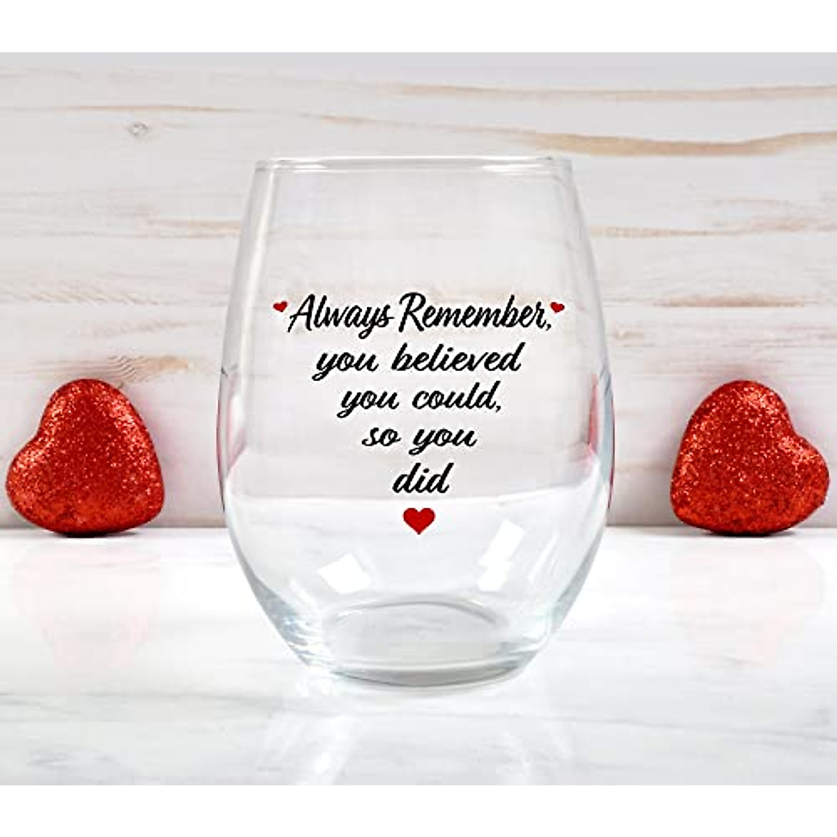 Always Remember Wine Glass - College Graduation Gifts For Her, Congratulations Gift For Women, 2022 Congrats Graduate Gift For Nurse, Doctor, Teacher, Grad Student - Unique New Job, Promotion Present