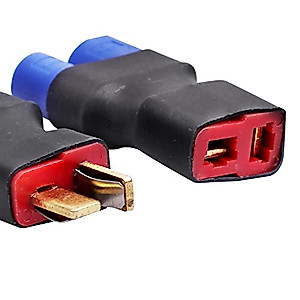 Hobbypark T Plug Deans Style to EC3 Connector Plugs Adapter RC Lipo Battery Charger Conversion with Battery Straps