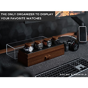 Holme & Hadfield The Watch Deck with Vegan Leather Padding for Extra Protection and Luxurious Finish – Lifetime Assurance Included