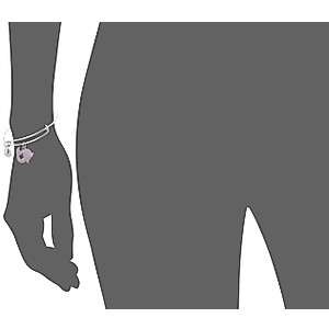 Alex and Ani Seaside Expandable Bangle for Women, We Mermaid for Each Other Charm, Shiny Silver Finish, 2 to 3.5 in