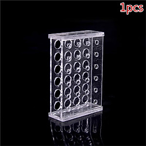 1 Pack 5ml Lab Plastic Test Tube Rack for 5ml 10 ml Tubes, Holds 24