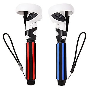 VR BeatSaber Handles,The Next Generation Dual Grip Extension Handle for Oculus Quest 2 Controllers to Play BeatSaber Games