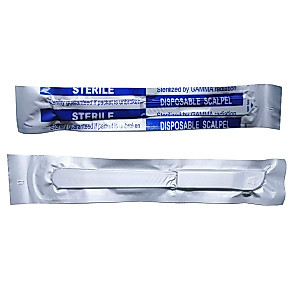 KIMRDIABTE 10Pack Sterile Disposable #10 Scalpels Knives Stainless-Steel Blades for Surgical Dermaplaning,Lab Anatomy,Carving,Craft Hobby Knife,Medical Dissection,Podiatry