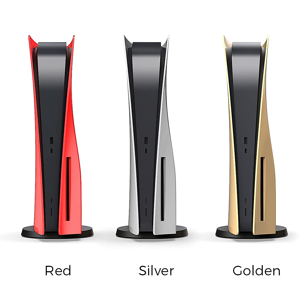 Disc Edition Face Plates Cover Skins Shell Panels for PS5 Console, Playstation 5 Accessories Faceplate Protective Shell Replacement Plate Dustproof Anti-Scratch (Disc Red)