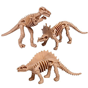 UPINS 30 Pack Dinosaur Fossil Skeletons 3.7 Inch Assorted Dinosaur Skeleton Toy Figures Dino Bones Educational Gift for Science Play Dino Sand Dig Party Favor Decorations