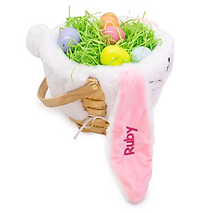 Personalized Bunny Face Easter Basket (Pink)