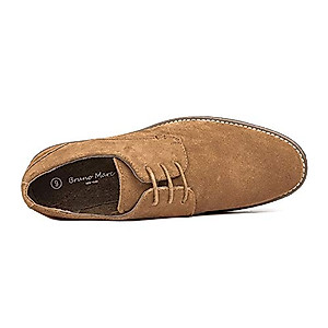 Bruno Marc Men's URBAN-08 Tan Suede Leather Lace Up Oxfords Shoes - 11 M US