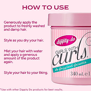 Dippity Do Girls with Curls Light Hold Gelee - Shape, Smoothe & Separate Your Curls - Formulated with Aloe, Vitamin E & Wheat Protein for Frizz-Free & Never Crunchy Curls - 340 mL/11.5 fl oz - 2 Pack