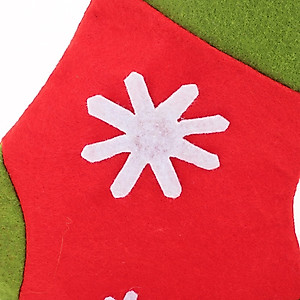 Abaodam 3pcs Decor Socks Cutlery Pouch Tableware Pouch Xmas Party Cutlery Sock Adorable Tableware Bag Festival Silverware Holder Fork Cutter Fork Bag Cloth Banquet Party Supplies Christmas