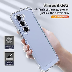 Osophter for Samsung Galaxy Z-Fold-5 Case: Clear Transparent Unisex Anti-Yellow Shockproof Protective Cell Phone Cover（HD-Clear）