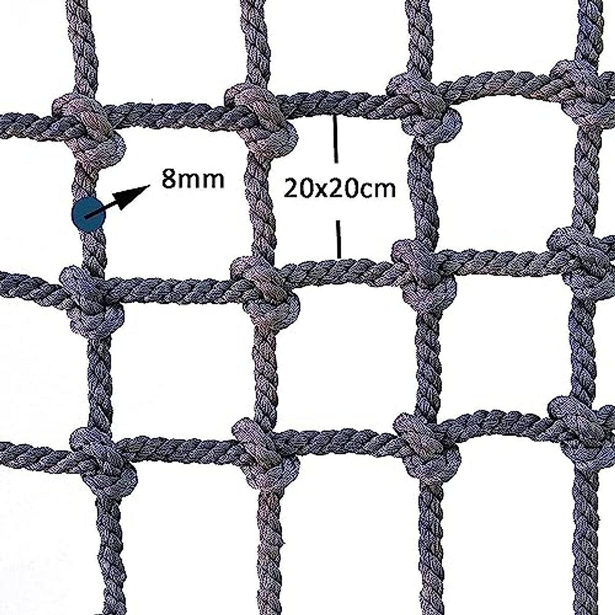 EkiDaz HXRW Rope Net Kids Rope Climbing Net Cargo Netting for Indoor Outdoor Balcony Stairs Protective Safety Net Playground Sets for Backyards (Size : 2 * 4m(6.6 * 12.12ft))