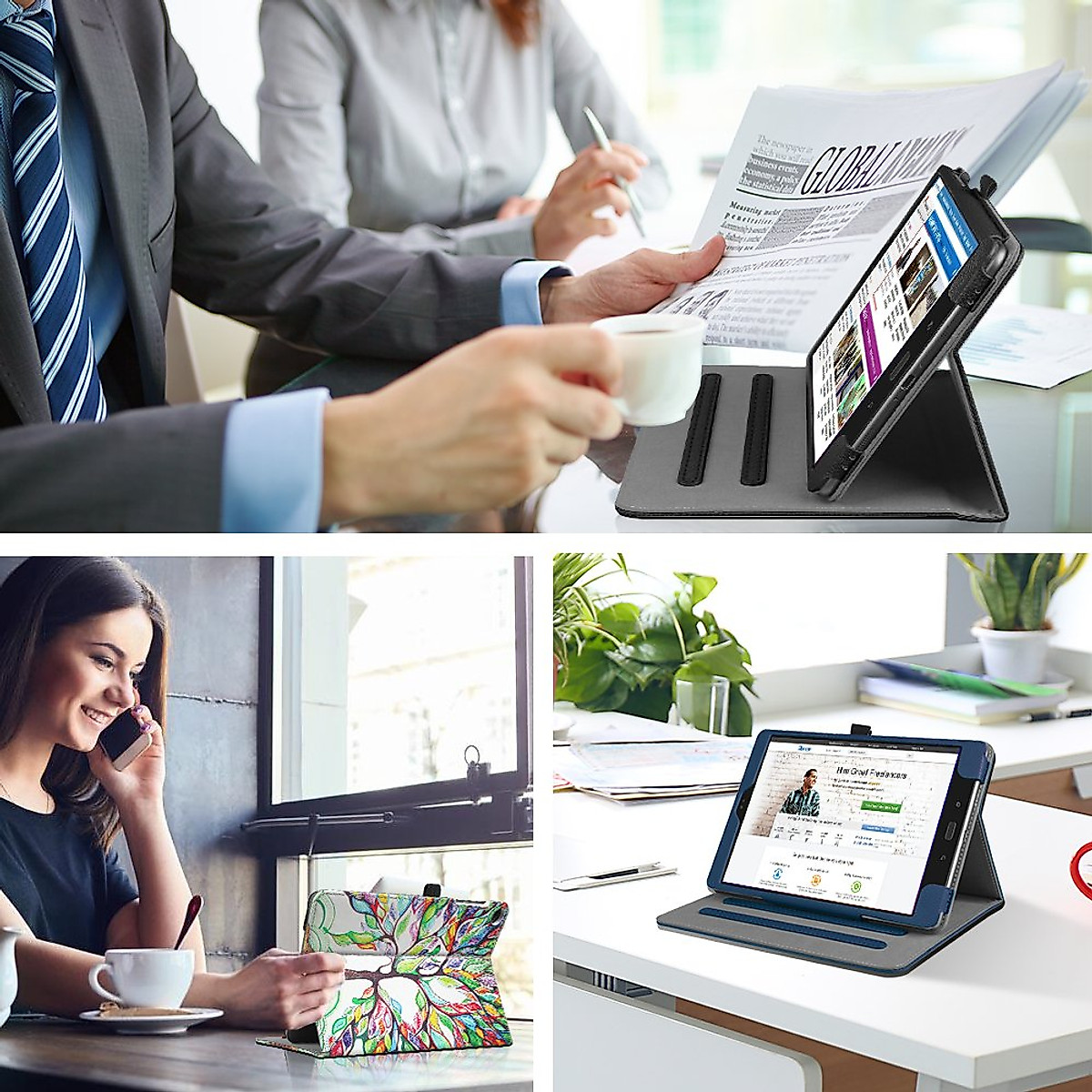 Fintie Case for Asus ZenPad 3S 10 Z500M / Z10 ZT500KL - Multi-Angle Viewing Folio Stand Cover with Pocket for ZenPad 3S 10 / Verizon Z10 9.7-Inch Tablet (Black)