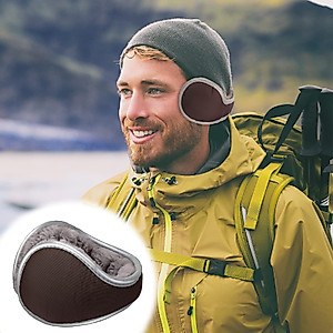 4 Pcs Winter Ear Muffs for Men Ear Warmers Waterproof Ear Covers with Reflective Stripe Unisex Ear Muffs 4 Colors (Black, Navy, Military Green, Coffee)
