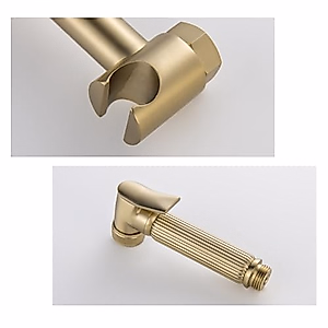 SWHC Handheld Bidet Sprayer for Toilet, Jet Spray for Toilet, Baby Cloth Diaper Sprayer with Hot and Cold Mixing Valve, Hand Held Bidet Toilet Faucet, Muslim Shower, Toilet Bidet Sprayer