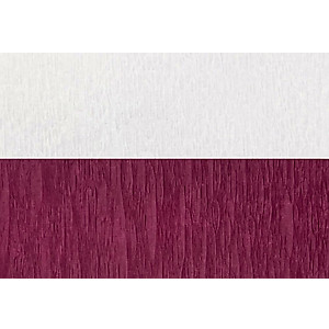 Maroon and White Crepe Paper Streamers, Made in USA