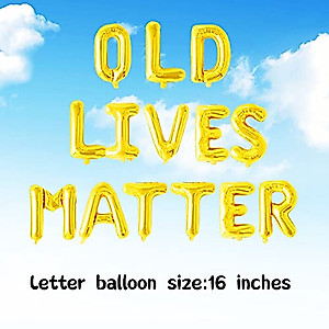 GallaRato Old Lives Matter Balloon Old Lives Matter Banner Retirement party decorations Retirement Backdrop 40th 50th 60th 70th 80th 90th 100th Birthday Party Decorations