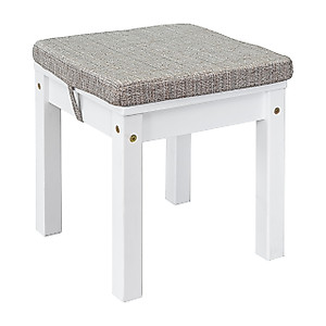 Bellemave Kids Desk and Chair Set Wood Study Desk with Storage and Cushion Stool House Shaped Art Table for Girls Boys Children, White